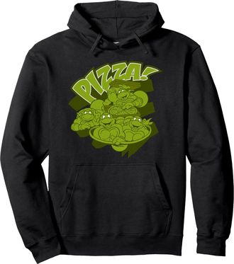 Teenage Mutant Ninja Turtles TMNT Turtle Power Best Friends Pizza Time LOL Pose Fernseher im Retro-Look Pullover Hoodie