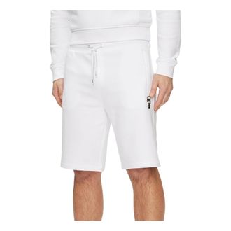 Karl Lagerfeld Homme, Shorts, Blanc, Taille: XL Short Regular Fit en Mélange de Coton Blanc