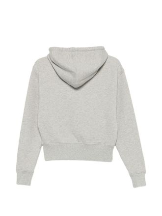 Ami Ami de Coeur Embroidered Cotton Hoodie - Grey