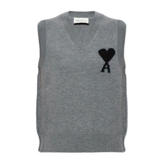 Ami Damen, Strickwaren, Grau, XSGr&ouml;&szlig;e