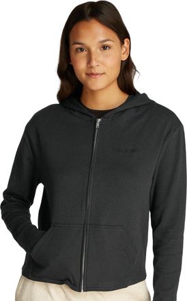 Calvin Klein Damen Hoodie mit Reißverschluss Full Zip aus Baumwolle, Schwarz (Black), L