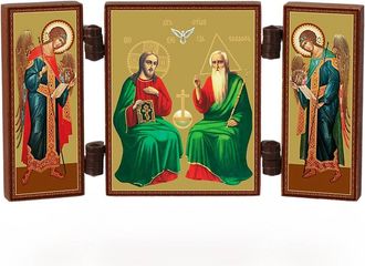 NKlaus Heilige Dreifaltigkeit - christliche Ikone - Svjataja Troica kleine Reise Altar 36151
