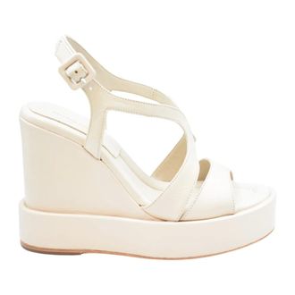 Paloma Barceló Femme, Chaussures, Beige, Taille: 39 EU Chaussures Plates en Dentelle Ivoire