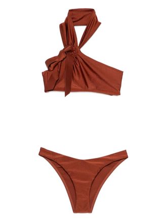 Zimmermann One-Shoulder-Bikini - Braun