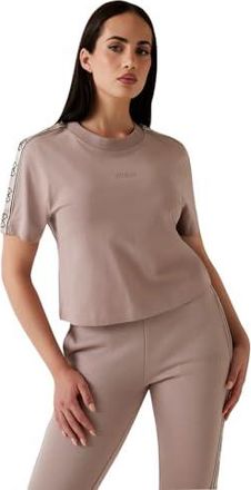 Guess Guess T-Shirt Court Eco Britney pour Femme, Taupe Chic, Taille L