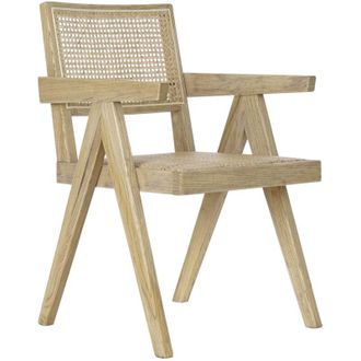 DKD Home Decor Ratan Elme Stuhl 56,5x60x86 nat&uuml;rliches Gitter Orme Ratan Multikolenmaterial Familienfarben und St&uuml;hle Details Details Details
