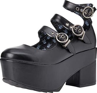 Lamoda Femme Run The World Mary Jane, Black PU, 38 EU