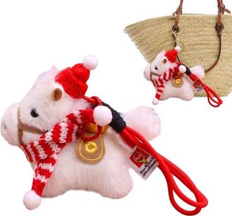 Generic Porte-cl&eacute;s en peluche pour mari fils, fille, famille, amis, hommes, femmes, gar&ccedil;ons, adolescents, blanc, Refer to description