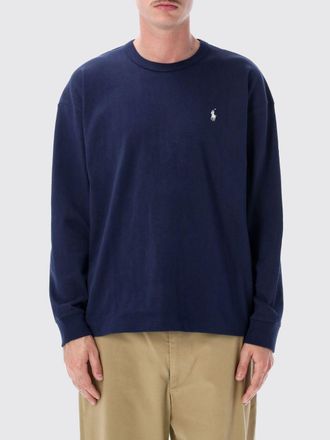 Polo Ralph Lauren T-shirt &agrave; manches longues en coton avec logo brod&eacute;