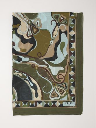 Pucci Seidentuch Damen Farbe Kaki