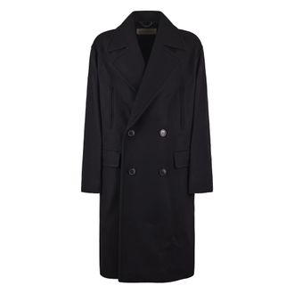 Dries Van Noten Homme, Manteaux, Noir, Taille: L Manteau Hiver Noir Design &Eacute;l&eacute;gant