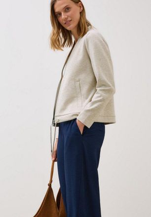 Cecil Sweatjacke Sweat Blouson mit Tunnelzug und Stehkragen