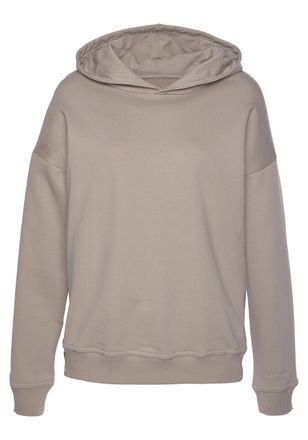 Lascana Damen Hoodie mit Struktur, elastische Rippb&uuml;ndchen, hochwertige Qualit&auml;t aus organischer Baumwolle, weich und hautfreundlich, f&uuml;r gem&uuml;tliche Stunden