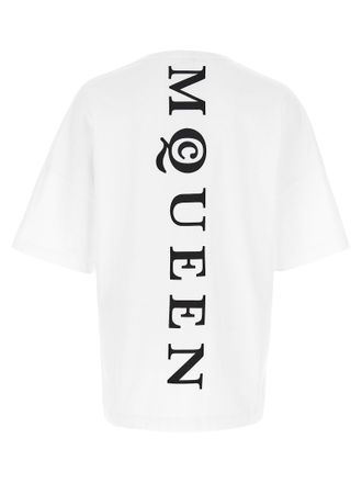 Alexander McQueen Logo-Print Cotton T-shirt - White