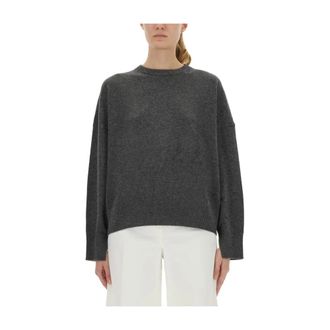 Loulou Studio Femme, Pulls, Gris, Taille: 42 FR Anaa Round Neck Sweater