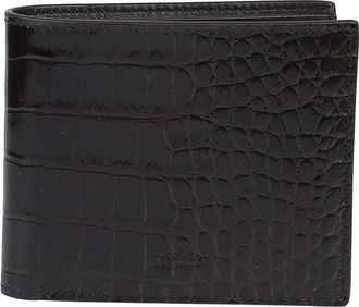 Tom Ford Homme, Accessoires, Noir, Taille: ONE Size Shiny Printed Wallet