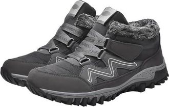 Generic Bottes de neige imperméables pour femme, coupe large, bottes dhiver thermiques décontractées doublées de fourrure, randonnée, camping, escalade, cours