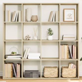 vidaXL Biblioth&egrave;que ch&ecirc;ne sonoma 137,5x29x137,5 cm bois ding&eacute;nierie Vidaxl