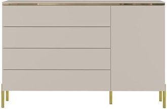 Pascal Morabito Commode avec 4 tiroirs et 1 Porte - Beige et dor&eacute; - VUKIA de