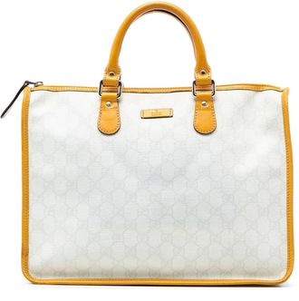 Gucci Hobo Bags - GG Supreme Satchel - Gr. unisize - in Wei&szlig; - f&uuml;r Damen