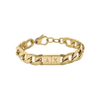 A|X Armani Exchange Armband F&uuml;r M&auml;nner, L&auml;nge: 190mm+35mm, Breite: 18mm, H&ouml;he: 11.5mm Gold-Edelstahl-Armband, AXG0078710