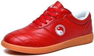 Generic Baskets Unisex pour Adultes en Taekwondo, Chaussures À Lacets en Arts Martiaux Kung Fu, Karate, Taichi pour Exercices De Fitness,Rouge,42 EU