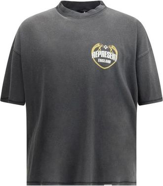 Represent Represent, Homme, Tops, Noir, Taille: L Angel Border Graphic T-shirt