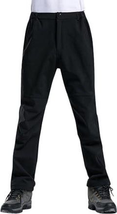 Minetom Pantalon Ski Randonnee Hommes Chaud Doubl&eacute; Polaire Outdoor Softshell Thermique Pantalon Camping Trekking Hiver Pantalon B Noir XS