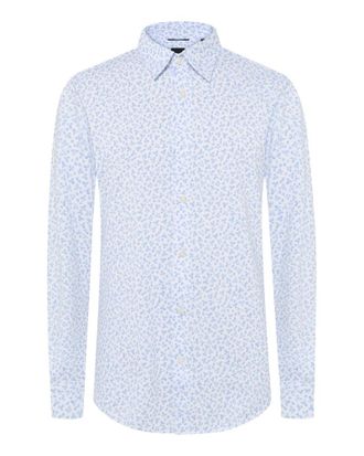 HUGO BOSS Glattes Hemd mit floralem Print und Kentkragen, Slim in