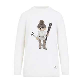 Ralph Lauren Polo Bear Kaschmirpullover - - Knitwear - Damen - Wei&szlig; - S