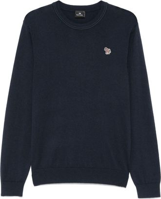 Paul Smith Pullover mit Zebra-Logo - Blau