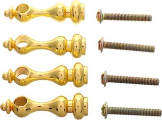 Valiclud 4stücke Glas Geländer Spindel Stecker Ersatz Für Galerie Innenbereich Möbel Akzent Metall Pfosten Dorn Reparatur Schrank Schiene Ende Kappe Dorn