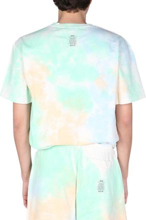 Msgm Organic Cotton Logo-Graphic T-Shirt - Green