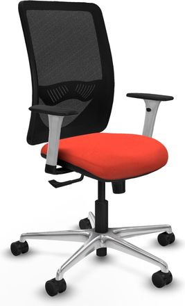 Piqueras y Crespo Gepolsterter B&uuml;rostuhl Zulema mit wei&szlig;en und schwarzen Armlehnen, h&ouml;henverstellbare Lendenwirbelst&uuml;tze, ausgestattet mit Sincro 3-Positionen und Schne