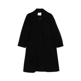Low Classic Kaschmir-Mischung Raglan-&Auml;rmel Mac Coat - - Coats - Damen - Schwarzk - S
