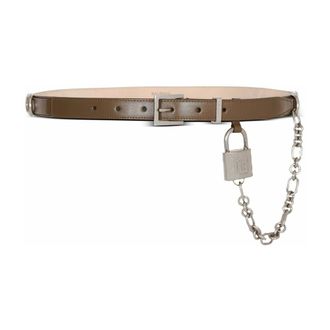 Balmain Homme, Accessoires, Vert, Taille: 105 CM Ceinture Sync fine en cuir