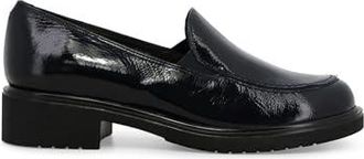 Melluso Mocassin Femme en Cuir Verni Bleu Marine Souple r35511z 36.5