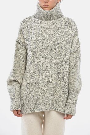 Max Mara SPORTMAX Rollkragenpullover GIOCHI aus Wolle mit Zopfstrick Max Mara