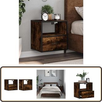 vidaXL Wand-Nachttische 2 Stk. R&auml;uchereiche 40x31x39,5 cm - Vidaxl