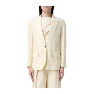 Tela Giacca Trama Fiammata - - Jackets - Damen - Beige - S