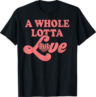 Trendy Apparel A Whole Lotta Love Retro Red Text T-Shirt