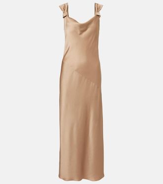 Max Mara Elegante Maxikleid aus Satin