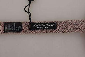 Dolce & Gabbana Mens Gray Fantasy Print Adjustable Neck Papillon Bow Tie Silk