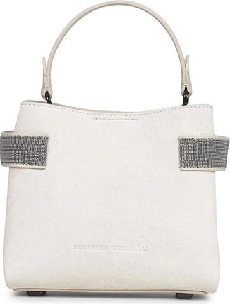 Brunello Cucinelli Femme, Sacs, Beige, Taille: ONE Size Small Top-Handle Essence Bag