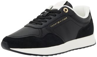 Tommy Hilfiger Damen Monogram Mix Material Runner Fw0Fw09267 Low Top, Black (Black), 39 EU