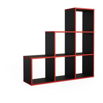 Vicco tagère, noir/rouge, 105 x 107.5 cm