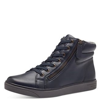 Jana baskets montantes femme avec fermeture &eacute;clair vegan, Navy, 37 EU