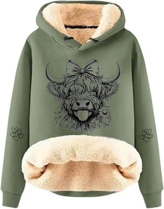 Generic Vestes dhiver pour femmes en laine &eacute;paisse chaude couleur unie laine dagneau sweat &agrave; capuche 2026, vert clair, 3XL