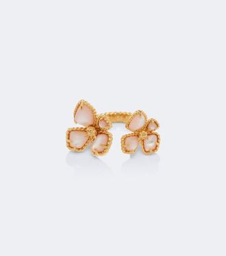 Zimmermann Bague Bloom Toi Et Moi en plaqu&eacute; or et nacre