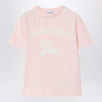 Burberry Rosa T-Shirt aus Stretch-Baumwolle mit EKD